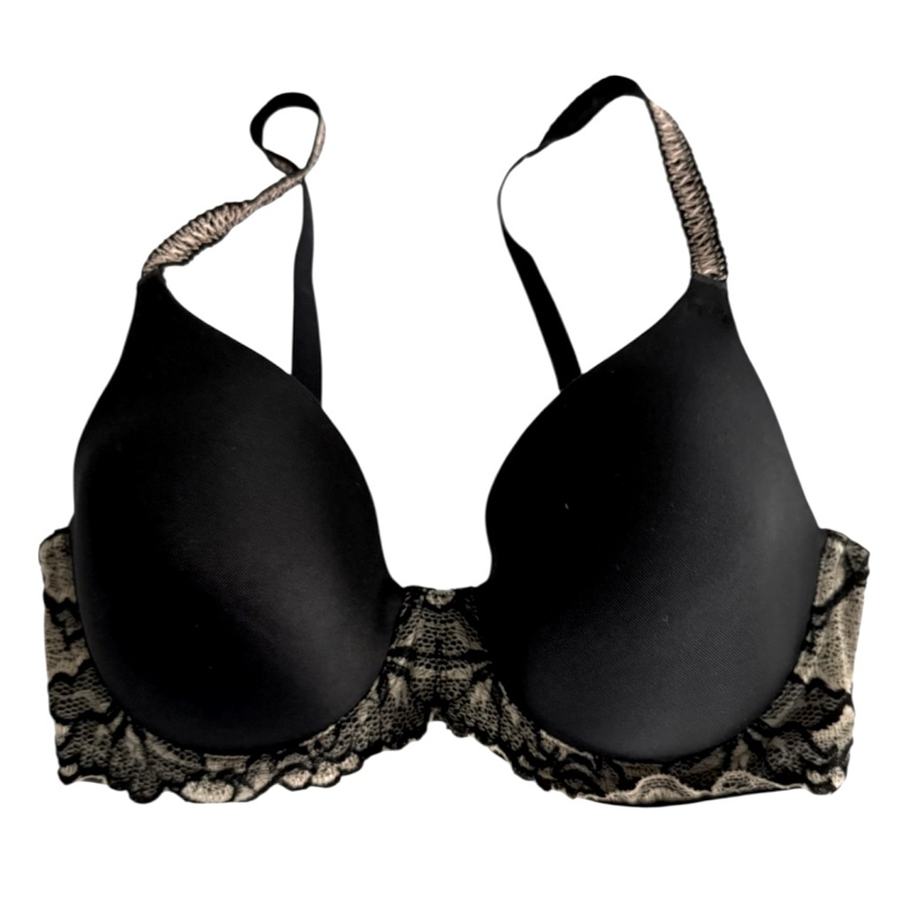 Wacoal Lost In Lace Contour Bra Black Size 32d - Gem